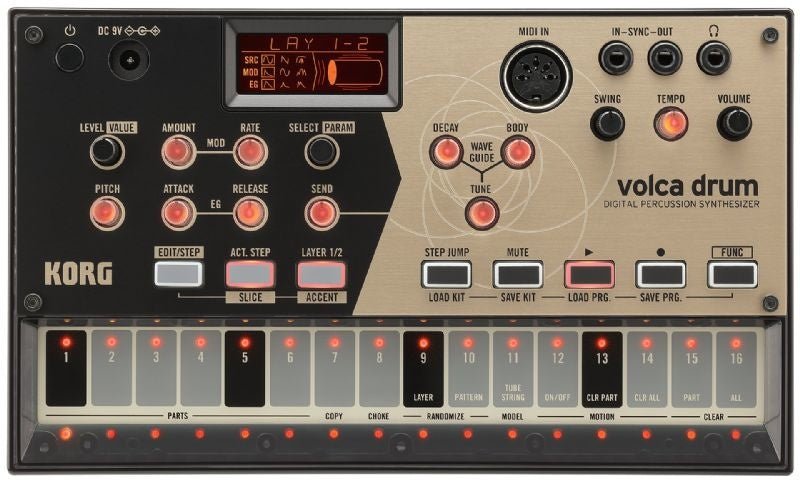 Korg - Synthesized Drum Machine with 16 Step-Sequencer- 6 parts