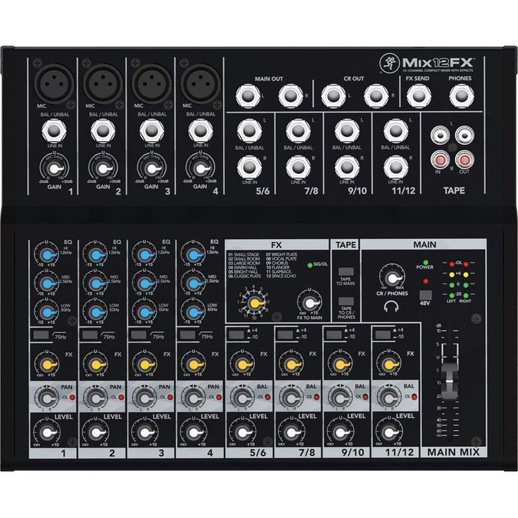 Mackie Mixer 12 channels FX MIX12FX